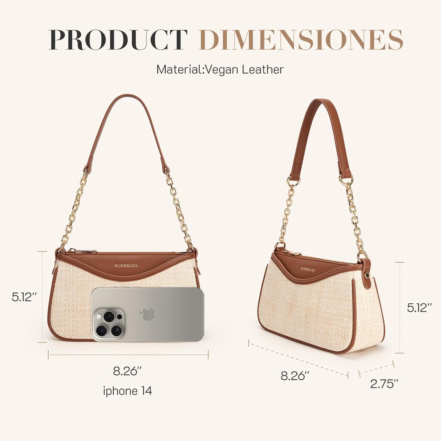 Missnine Shoulder Bag for Women Small Purse Trendy Clutch Ho ...