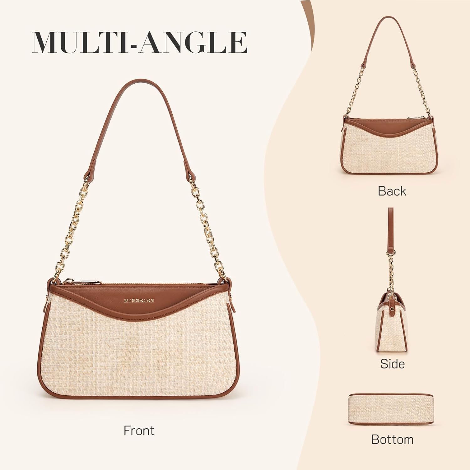 Missnine Shoulder Bag for Women Small Purse Trendy Clutch Ho ...